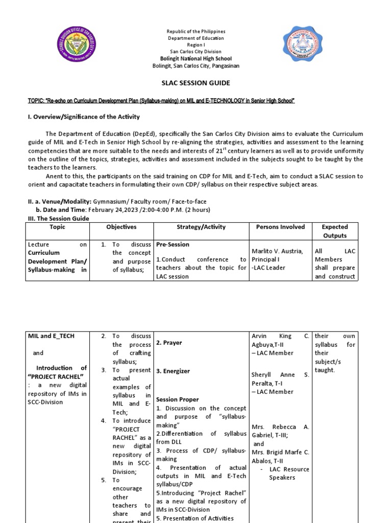 Session Guide LAC HOTS | PDF | Curriculum | Education Theory