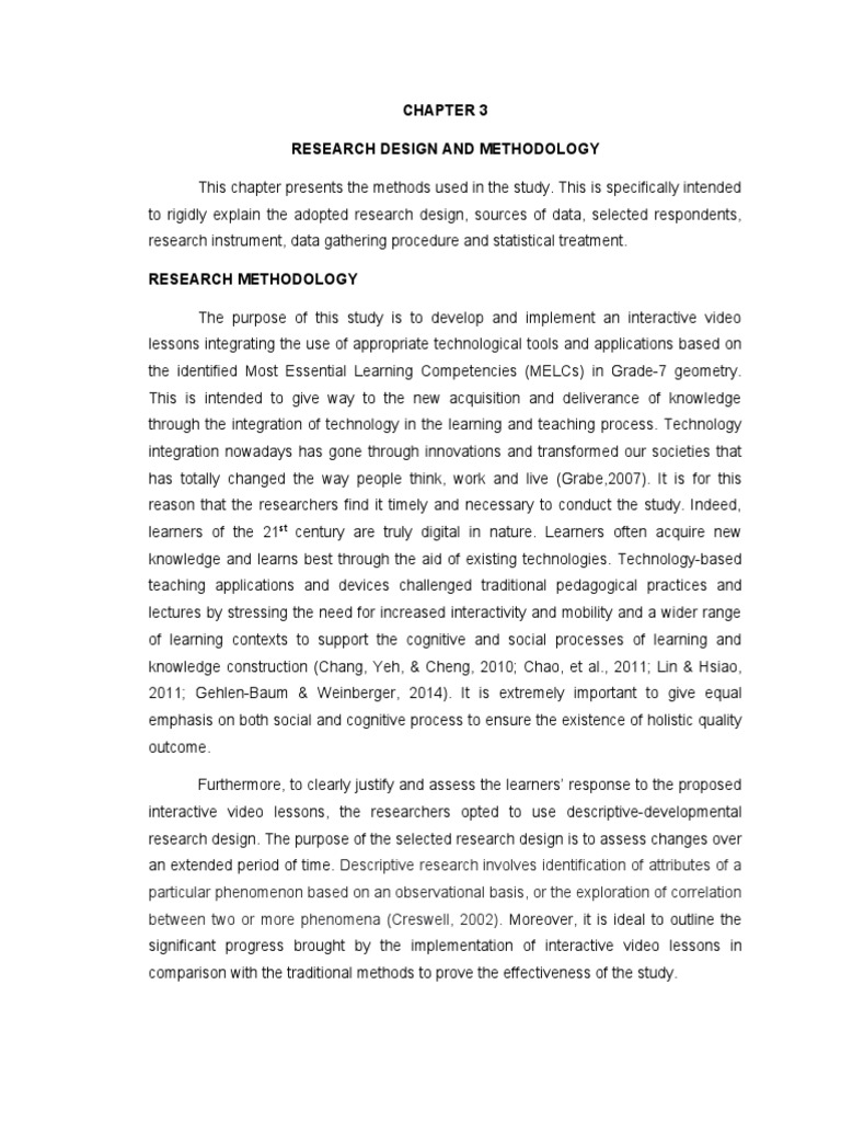 Chapter 3 Thesis | PDF | Evaluation | Teachers