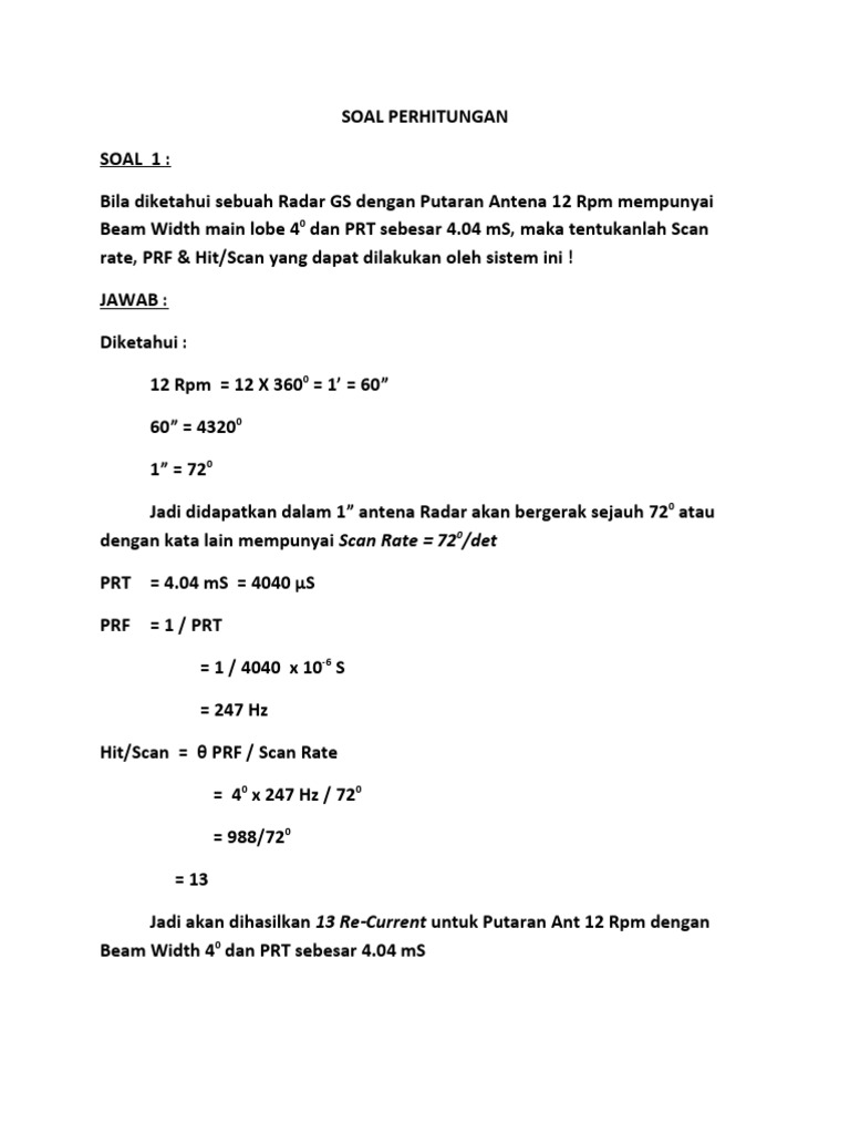 Perhitungan Radar GS | PDF