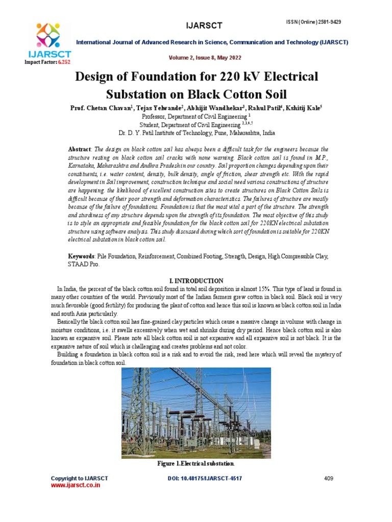 Design of Foundation For 220 KV Electrical | PDF | Deep Foundation ...