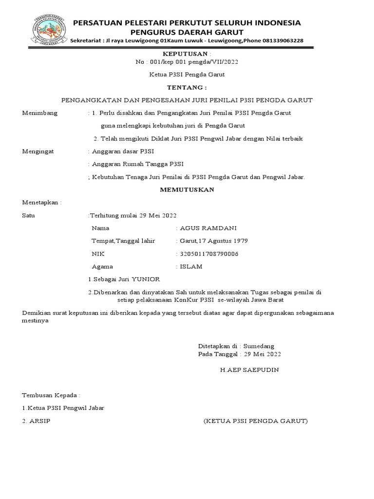 Persatuan Pelestari Perkutut Seluruh Indonesia | PDF