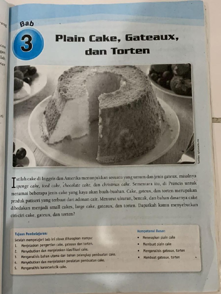 Bab 3 (Plain Cake, Gateaux Dan Torten) | PDF