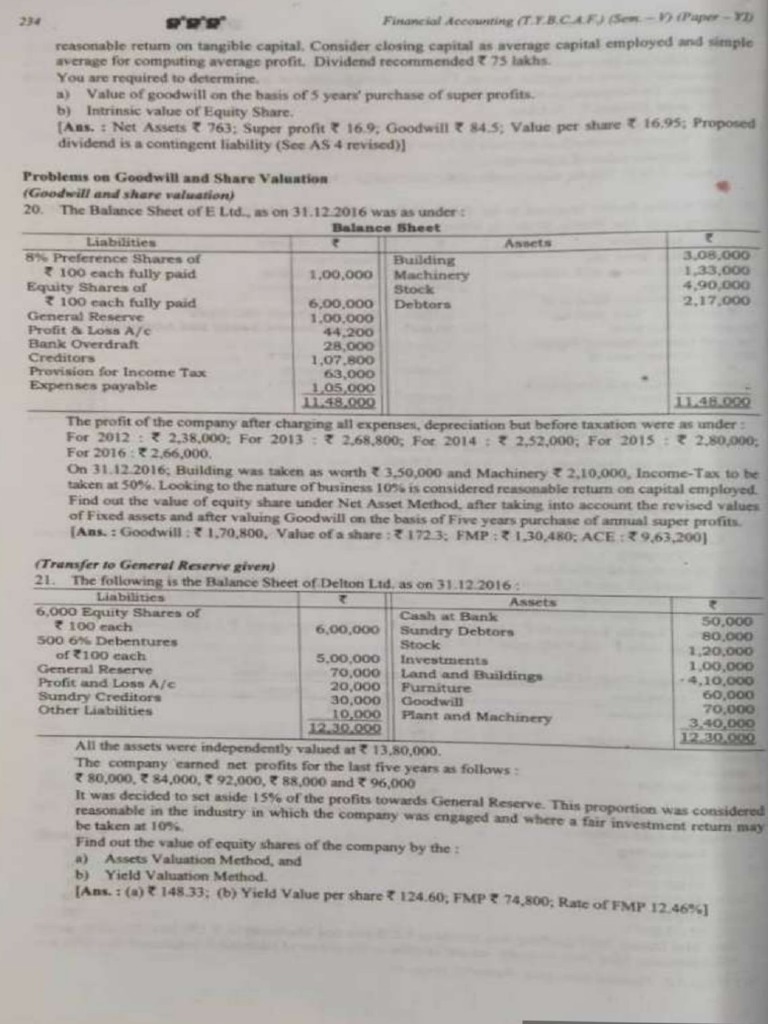 Business Valuation Question | PDF