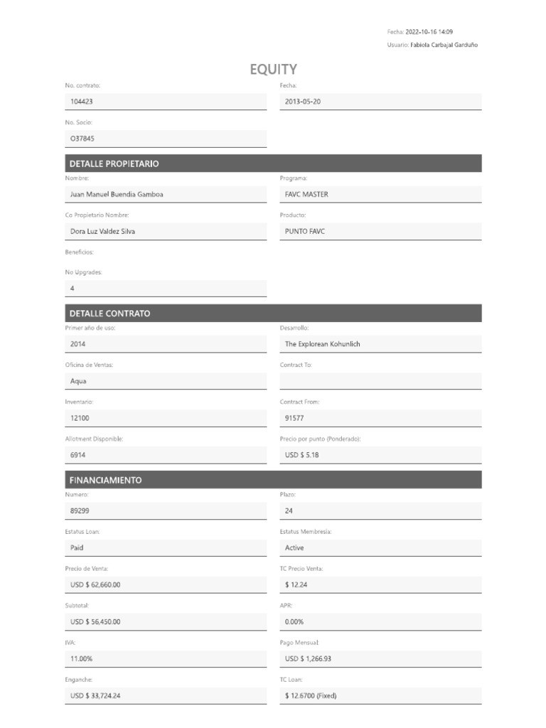 .O37845 Equity PDF | PDF