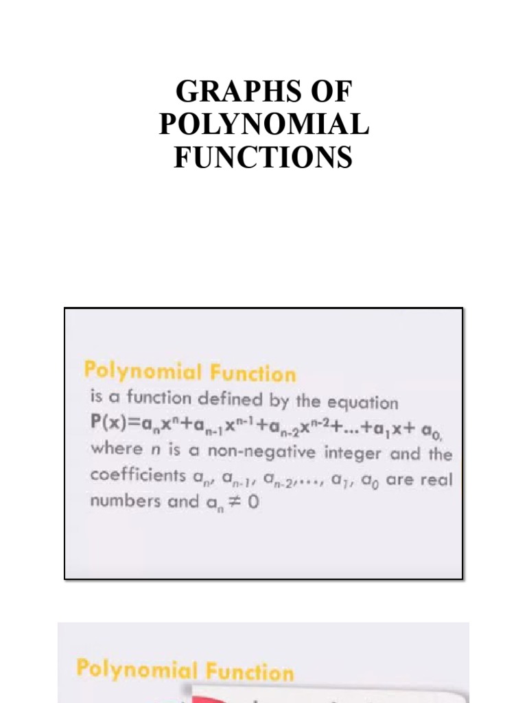 Graphs of Polynomial Functions | PDF