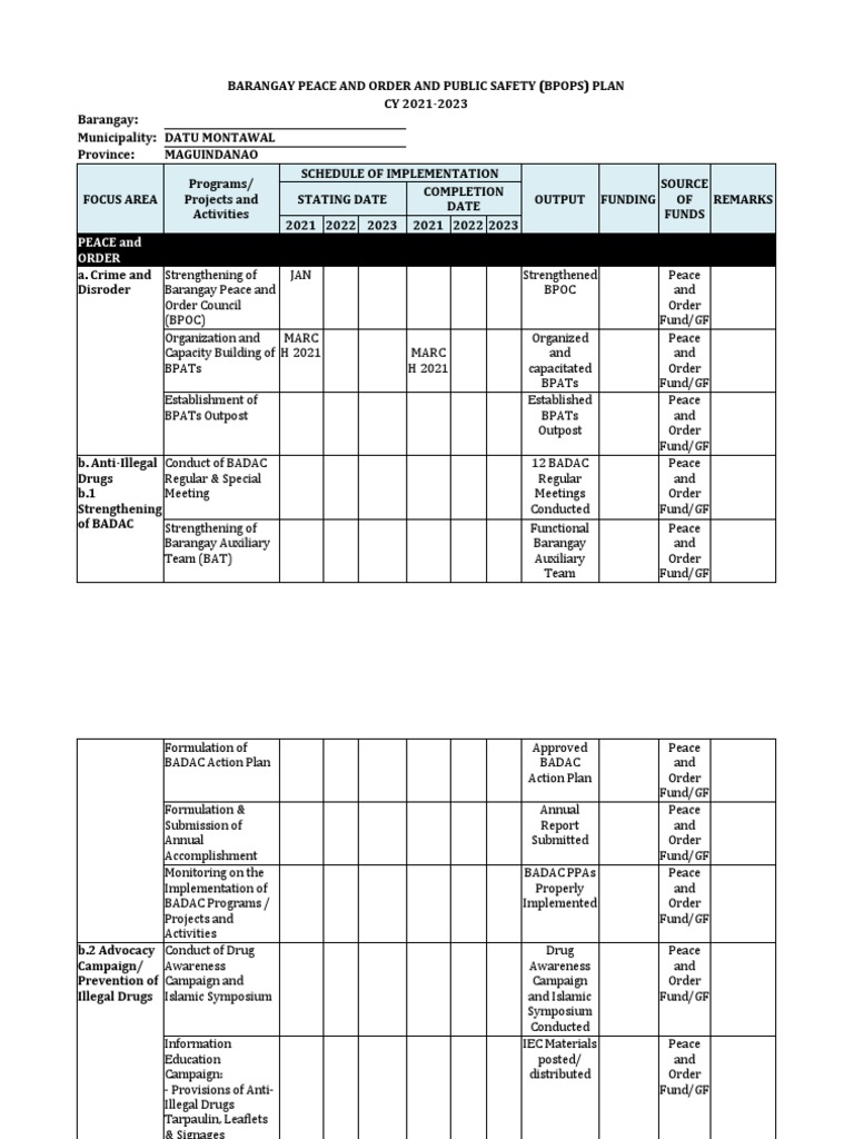 Strengthening Peace and Public Safety in Barangay Datu Montawal ...