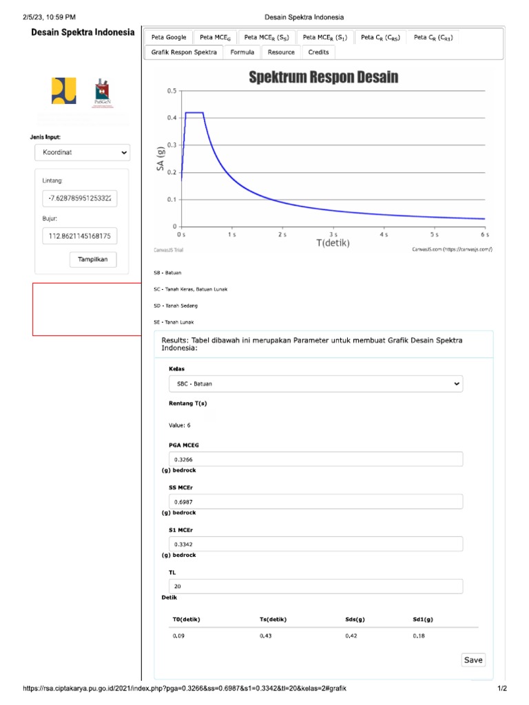 Respon Spektrum | PDF