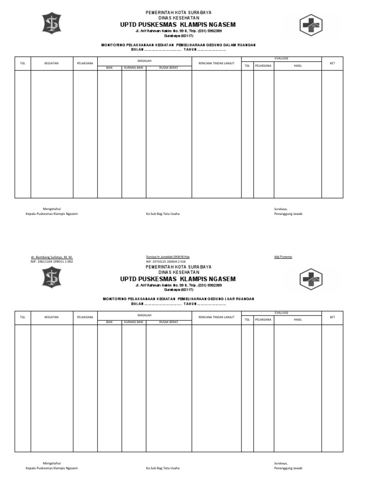 Jadwal & Monit Pemeliharaan Sarpras | PDF Jadwal & Monit Pemeliharaan Sarpras | PDF
