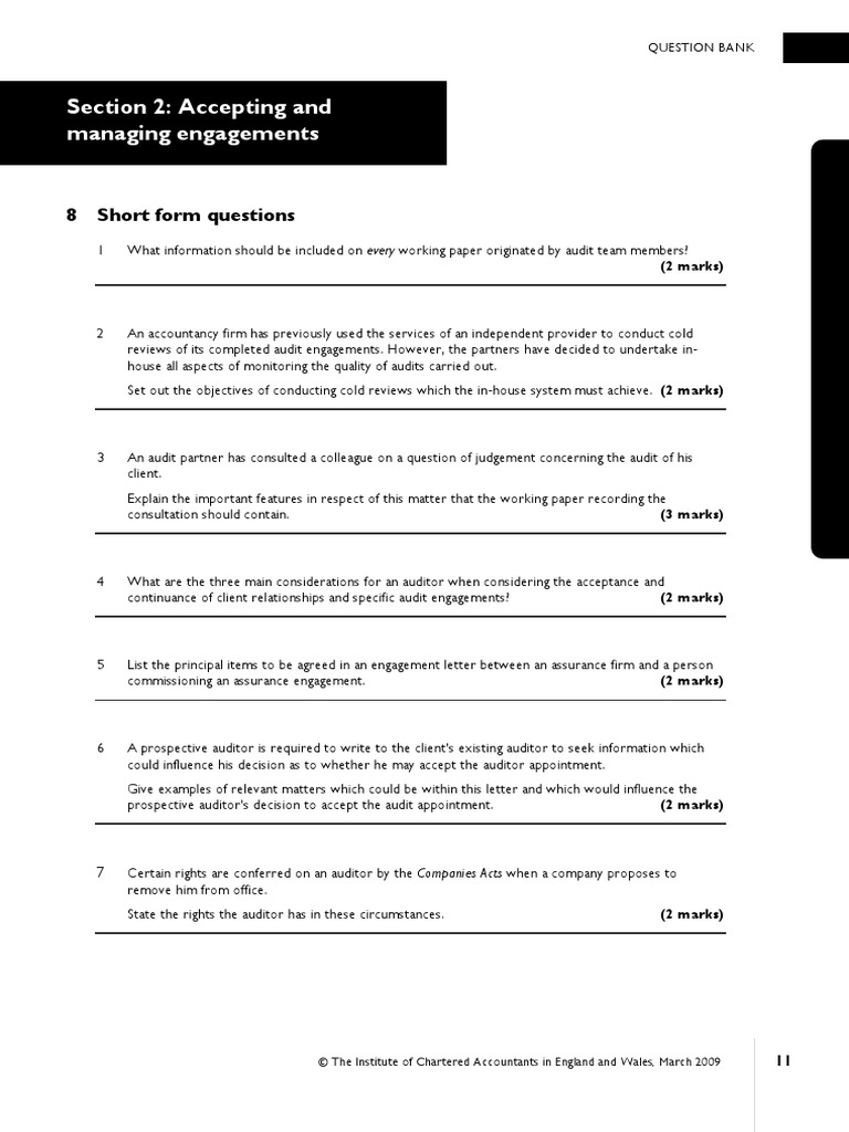 Auditing Question Bank 1 | PDF | Audit | Financial Audit