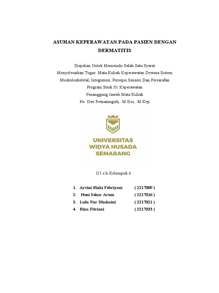 ASUHAN KEPERAWATAN PADA PASIEN DENGAN DERMATITIS Fix | PDF