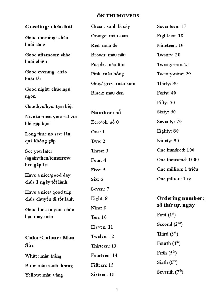 T V NG - NG Pháp Movers | PDF