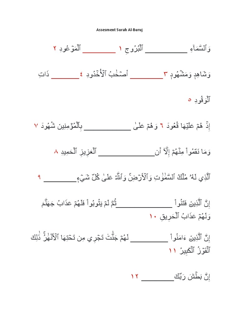 Surah Al Buruj | PDF