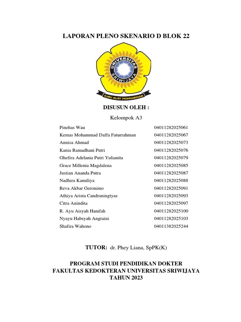 Laporan Tutorial Skenario D Kelompok A3 PDF | PDF