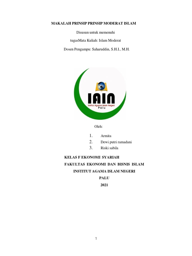 Prinsip Islam Moderat | PDF