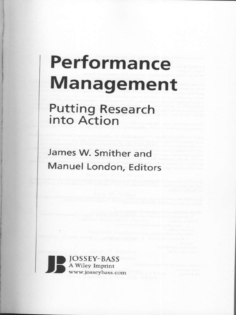 Performance Management - Putting Research Into Action PDF | PDF | Business