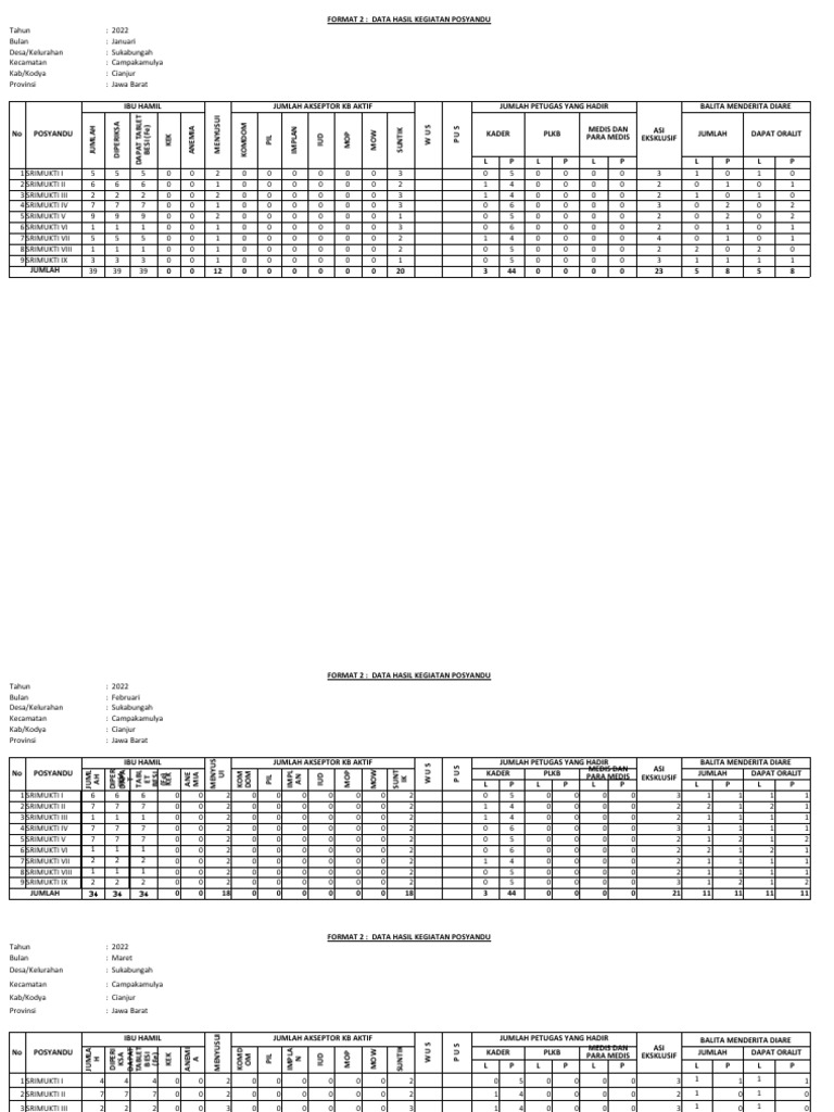Nov LAPORAN KECAMATAN | PDF