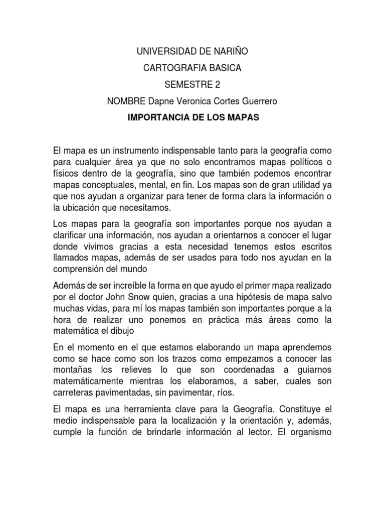Cartografia Importancia Mapas PDF | PDF | Mapa | Cartografía