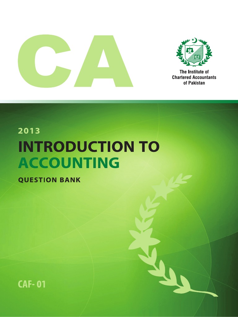 1 - Introduction To Accountign - Icap - Questions and Answers PDF | PDF ...