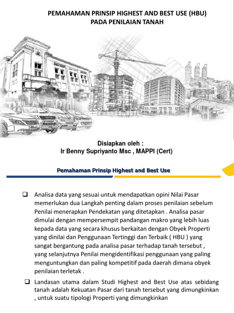 1.pemahaman Highest and Best Use PDP 2 New | PDF | Hukum