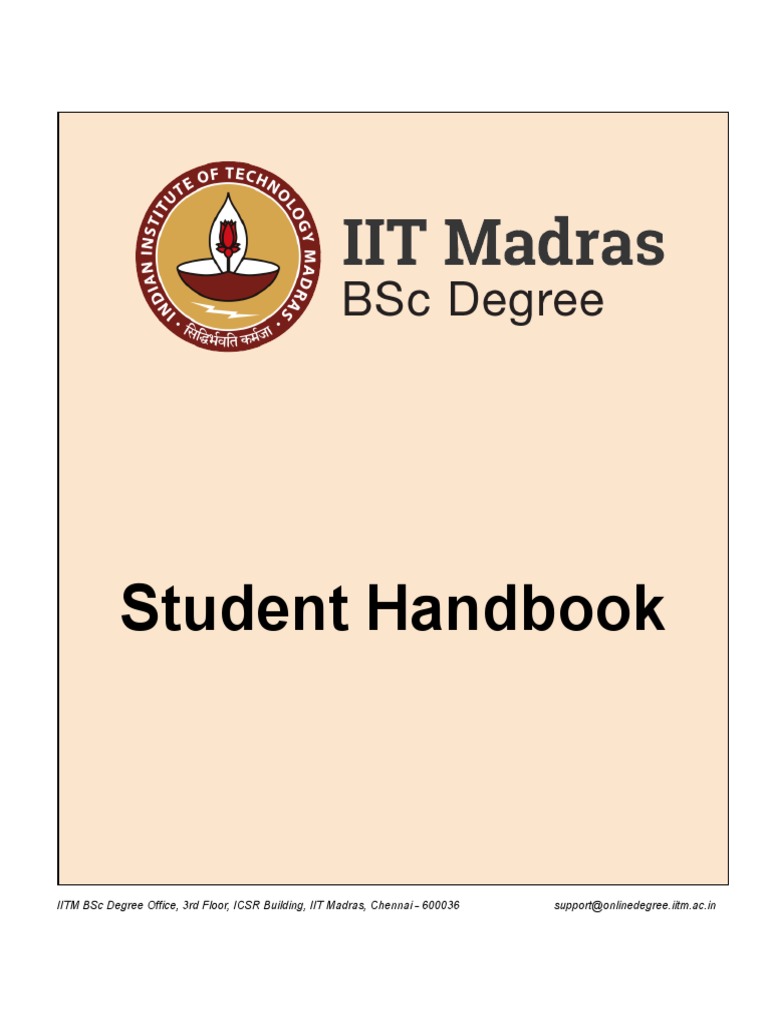 IITM BSC Degree Programme - Student Handbook PDF | PDF