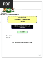 1 - Grade 7 Technology Question Paper - Term 2-2024-PSM | PDF | Lever