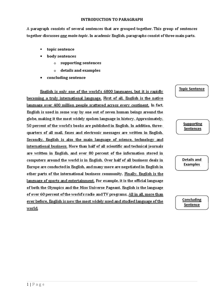 Intro To Paragraph Writing | PDF | English Language | Money