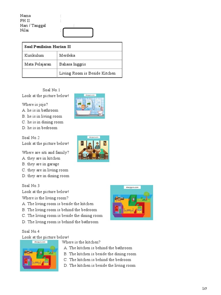 Assessing English Skills Through Picture Identification And Sentence ...