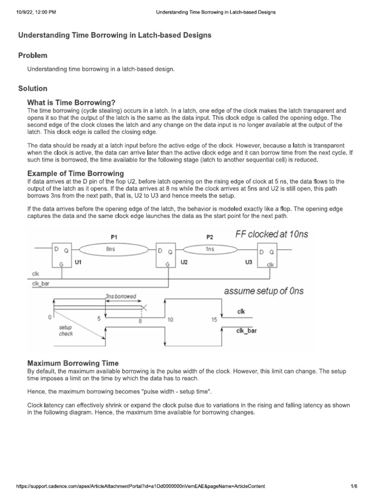 Time Borrow PDF | PDF