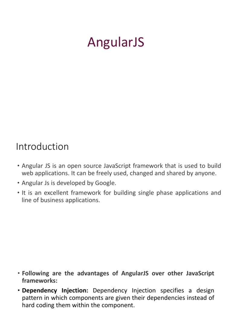 Angular JS | PDF | Angular Js | Model–View–Controller Angular JS | PDF | Angular Js | Model–View–Controller