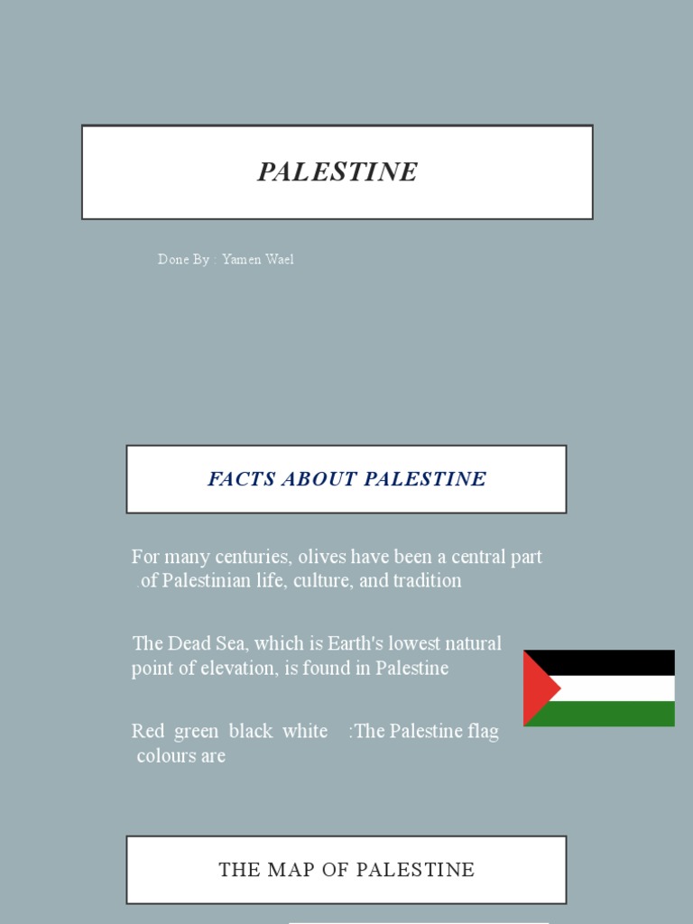 Key Facts About Palestine | PDF
