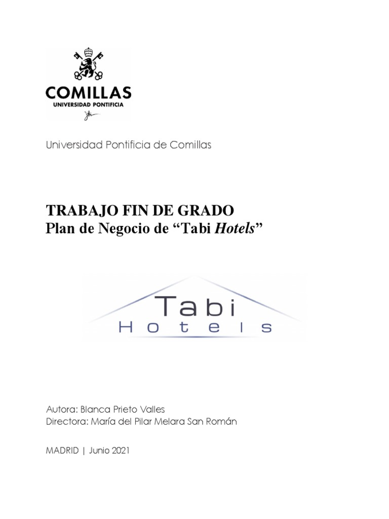 TFG - Prieto Valles, Blanca | PDF | Turismo | Hotel