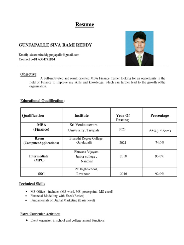 SivaRami Reddy - Resume | PDF