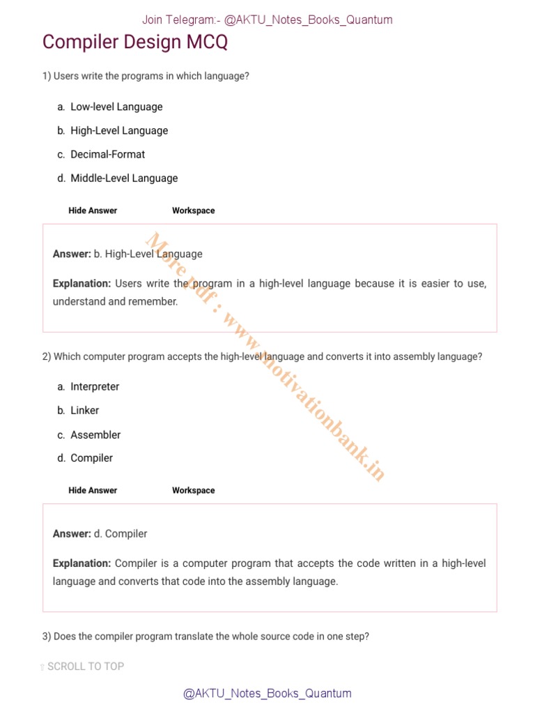 Compiler Design PDF | Download Free PDF | Parsing | Compiler