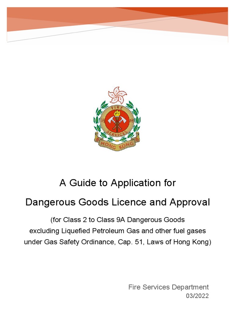 Guide to Dangerous Goods Licence Application | PDF | Dangerous Goods ...