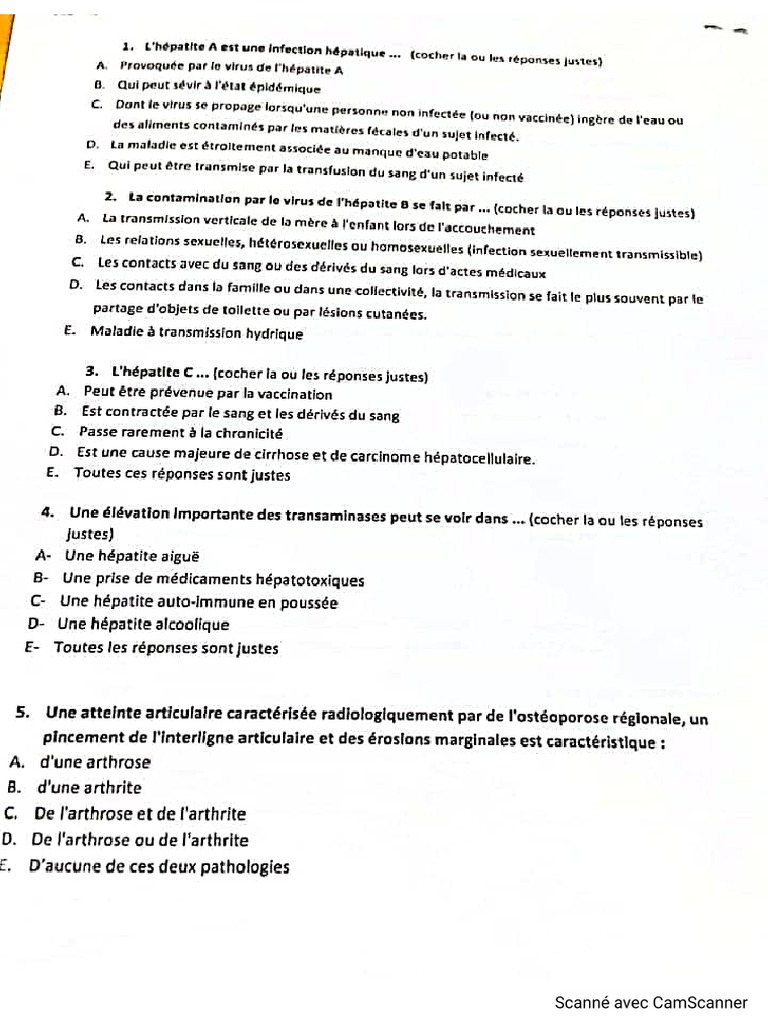 EMD Sémiologie - 1 | PDF
