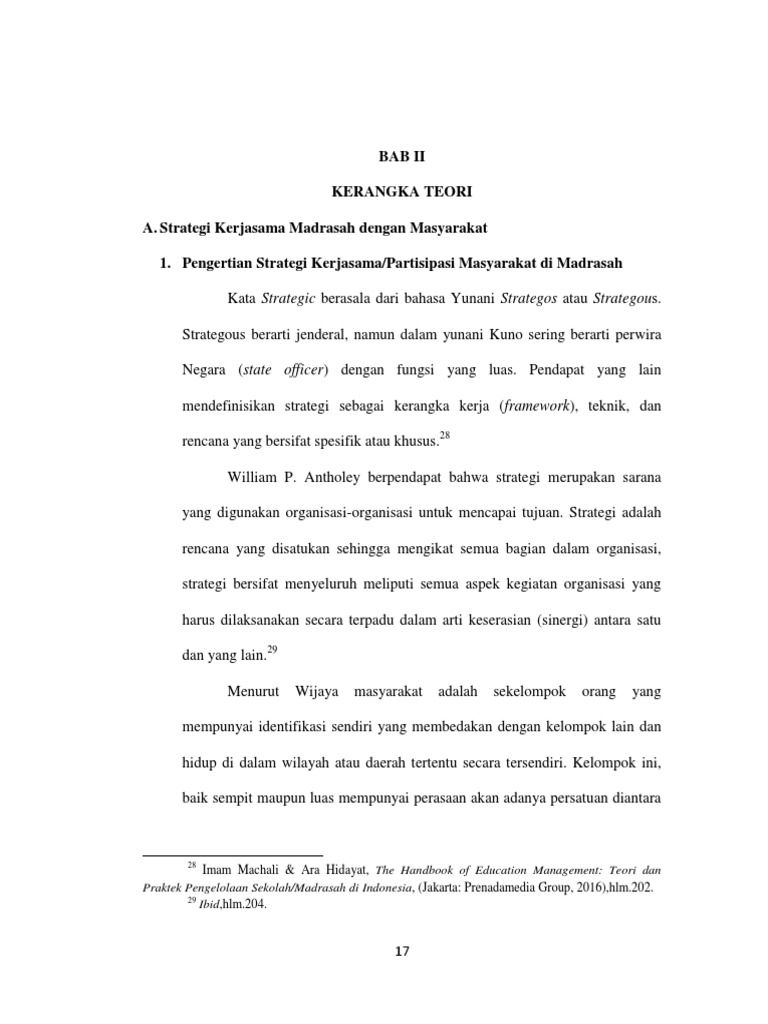 KERJASAMA MADRASAH DAN MASYARAKAT | PDF