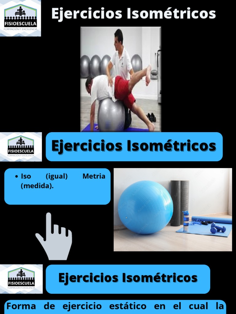 Ejercicios Isométricos Terapéuticos | PDF | Contracción muscular | Músculo