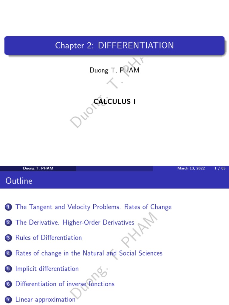 IU CalculusI Chap2 | PDF | Tangent | Derivative