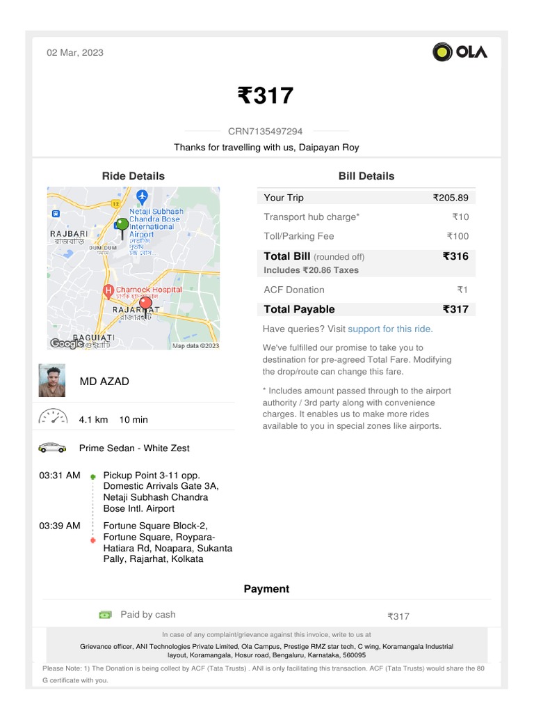 Invoice - Airport - Home - Kol PDF | PDF | Invoice | Service Industries