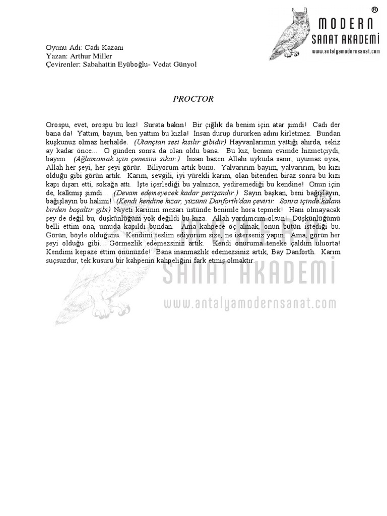 Cadı Kazanı Tirad Proctor | PDF