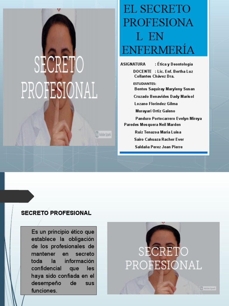 Secreto Profesional | PDF | Enfermería | Historial médico