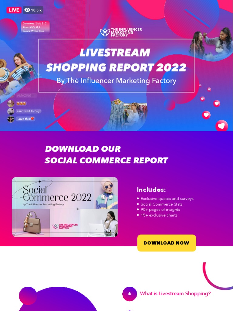 Livestream Shopping Report | PDF | You Tube | Streaming Media
