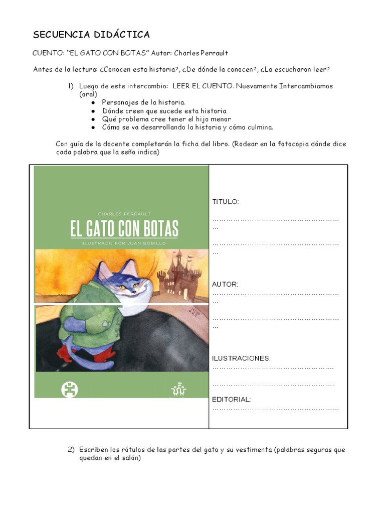 Secuencia El Gato Con Botas PDF | PDF Secuencia El Gato Con Botas PDF | PDF