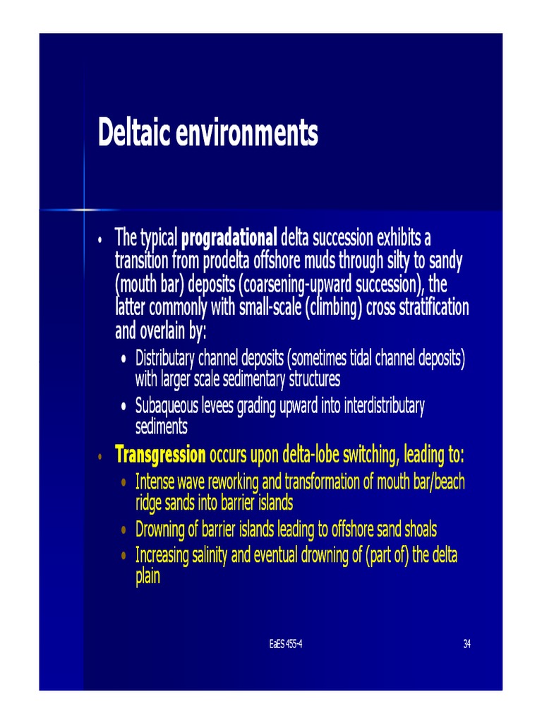 Understanding Deltaic Environments | PDF | Science & Mathematics