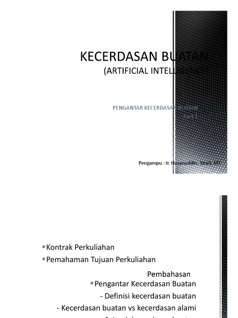 Pengantar Kecerdasan Buatan AI | PDF | Seni | Komputer