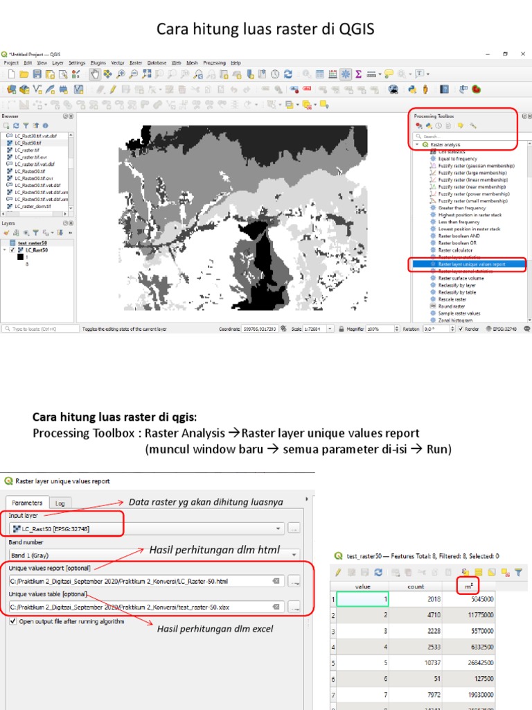 Hitung Luas Raster di QGIS | PDF