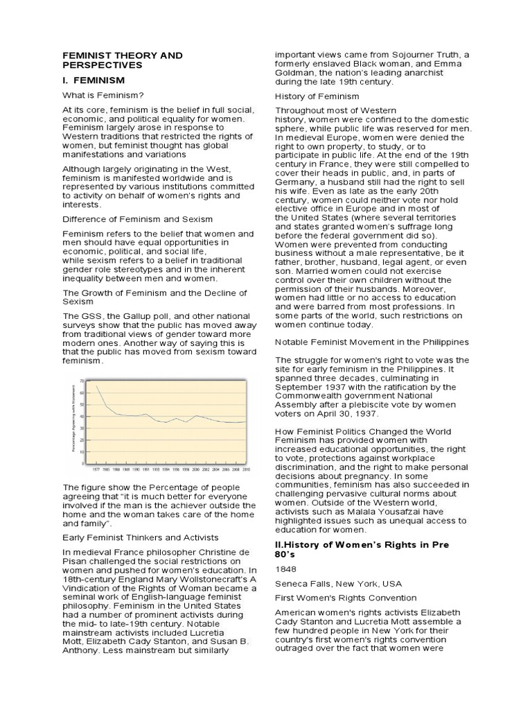 Notes - Group 4-Feminist Theory and Perspectives | PDF | Gender Studies ...