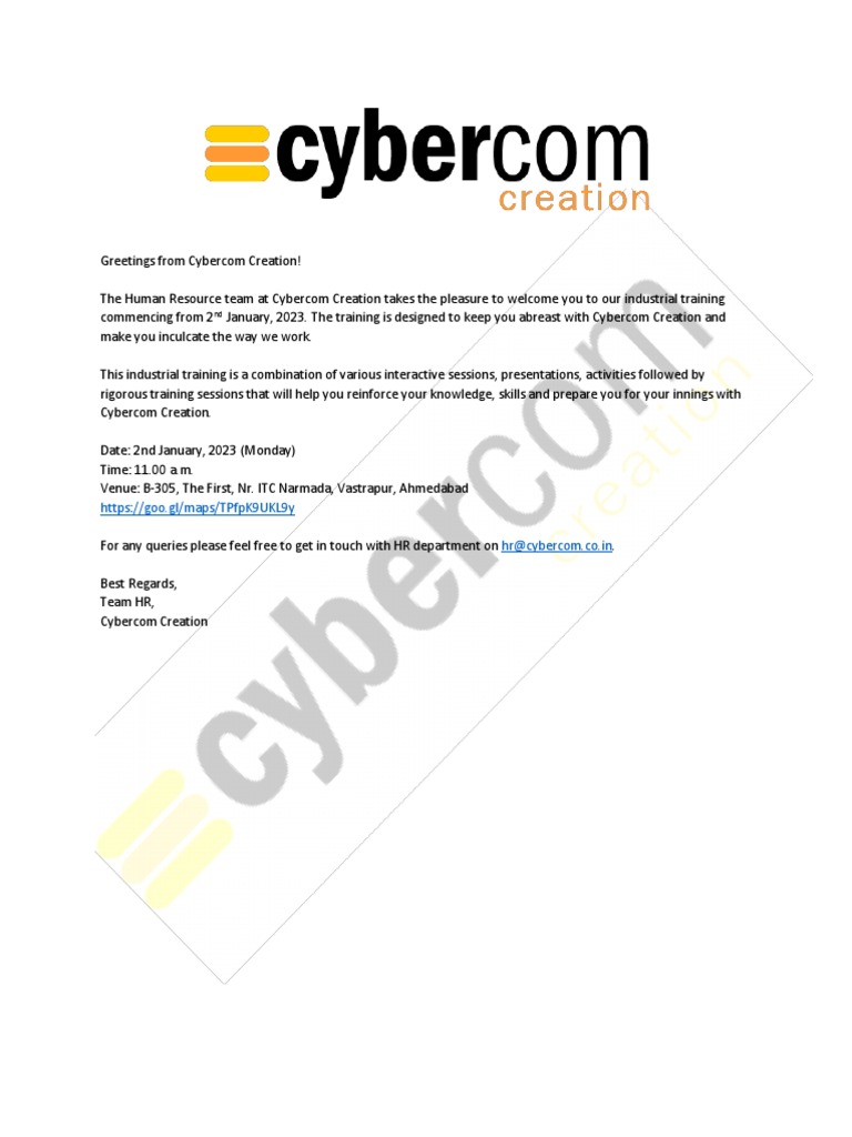 Cybercom Creation Internship Details | PDF | Intel | Mac Os