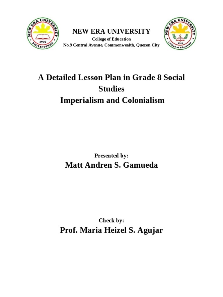 Lesson Plan - Imperialism and Colonialism PDF | PDF