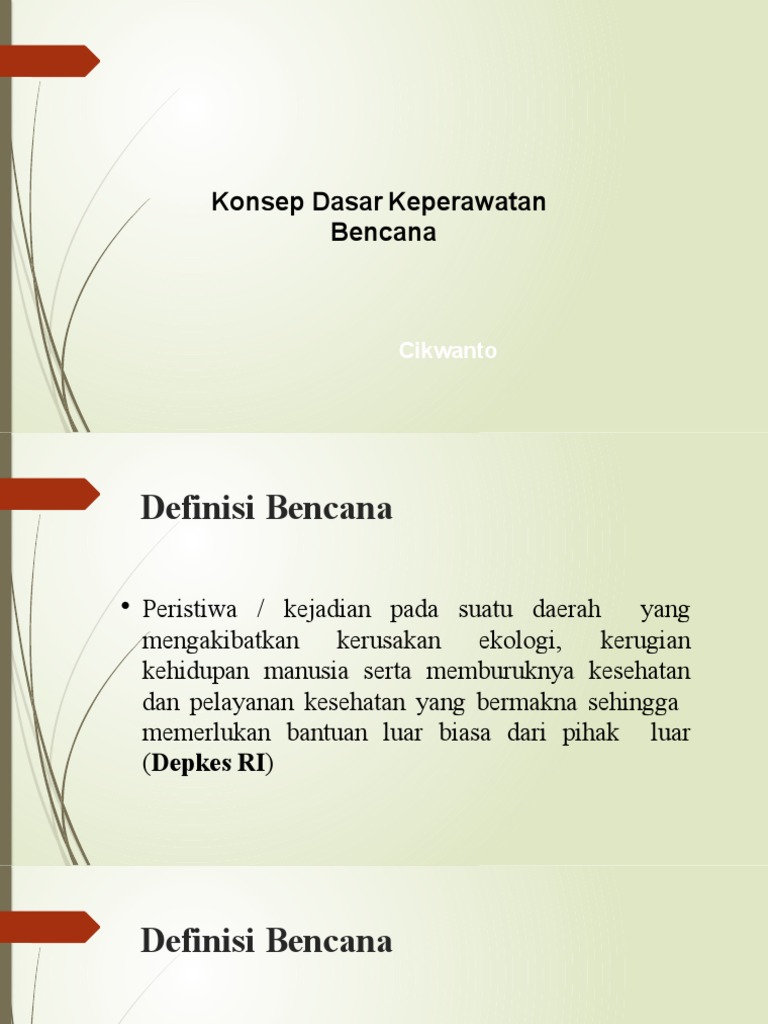 Konsep Dasar Bencana | PDF